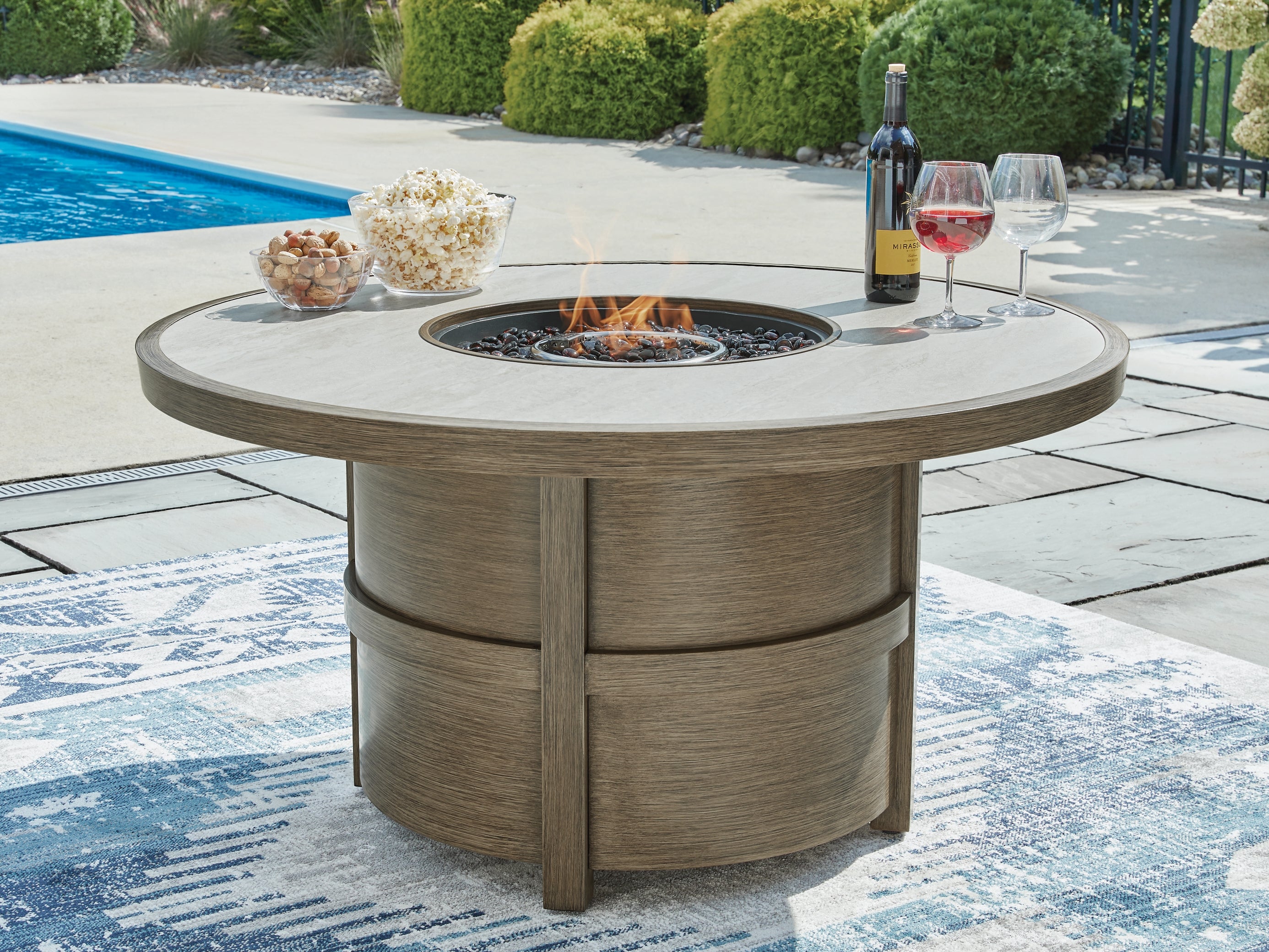 Rainier Ranch Round Fire Pit Table – Minnesota Warehouse and Amish ...